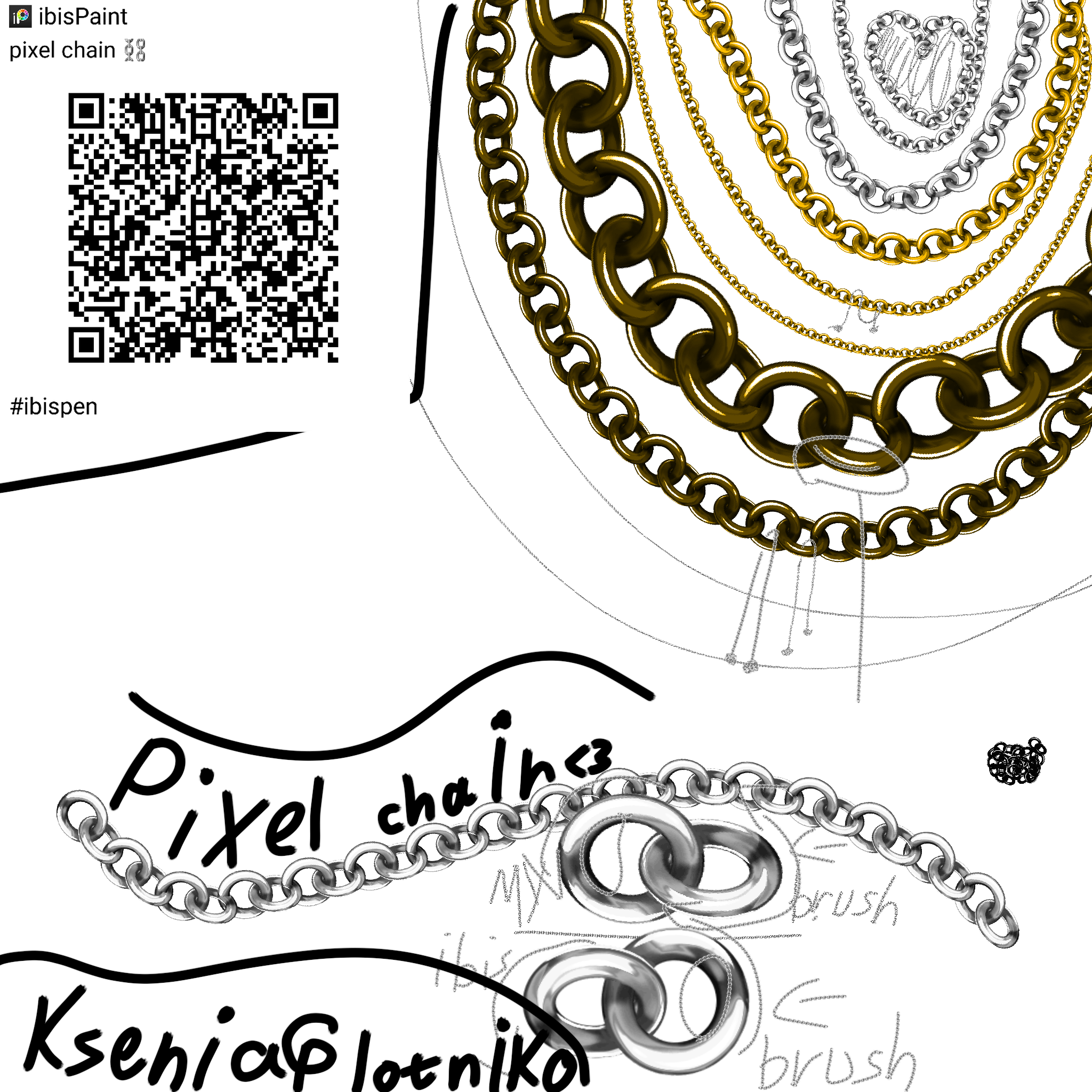 pixel chain brush ⛓ - ibisPaint