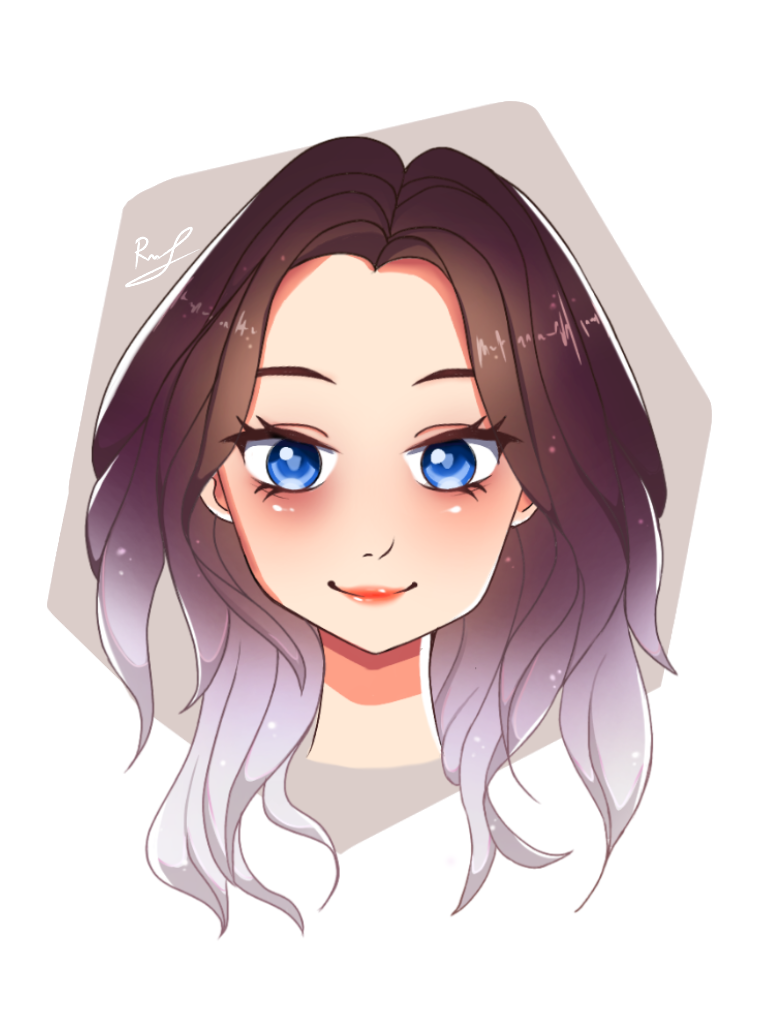 A purple-haired girl ~ Una moza lila - ibisPaint