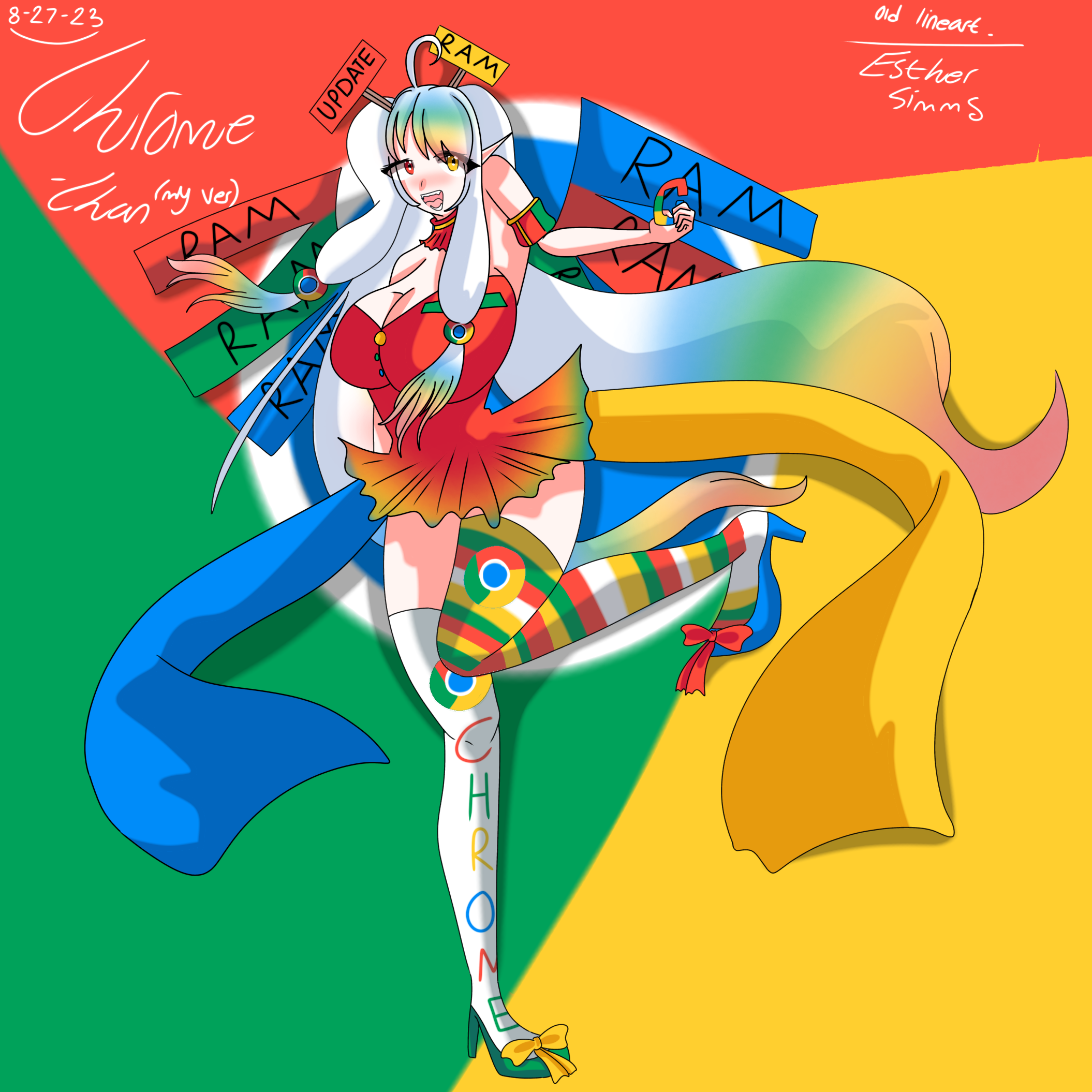 Chrome - Chan [OLD LINEART] - ibisPaint