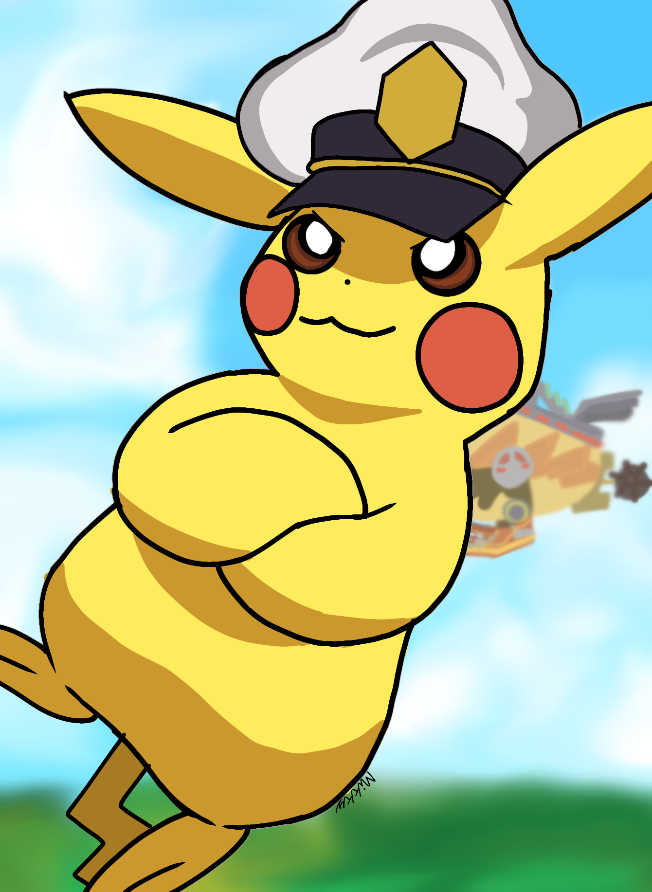 Captain Pikachu - ibisPaint