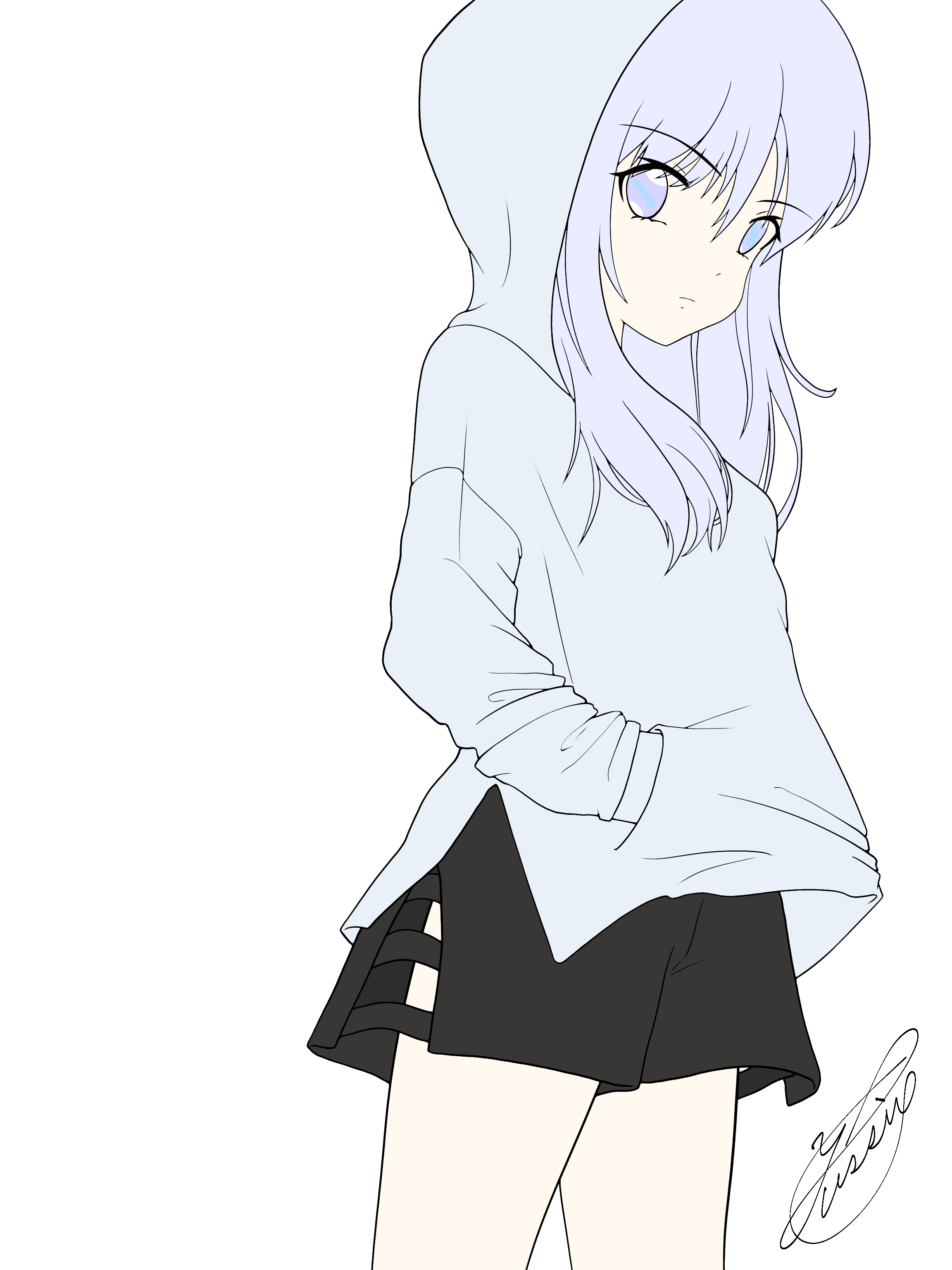 Hoodie Girl without background - ibisPaint