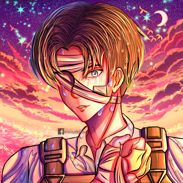 Captain Levi Ackerman with Sunset Fanart - ibisPaint