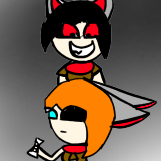 wolf girl and shadow wolf girl - ibisPaint