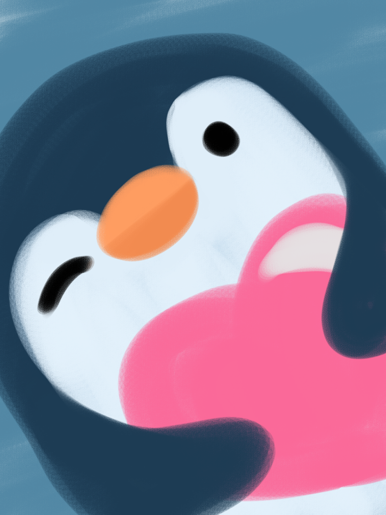 penguin heart - ibisPaint