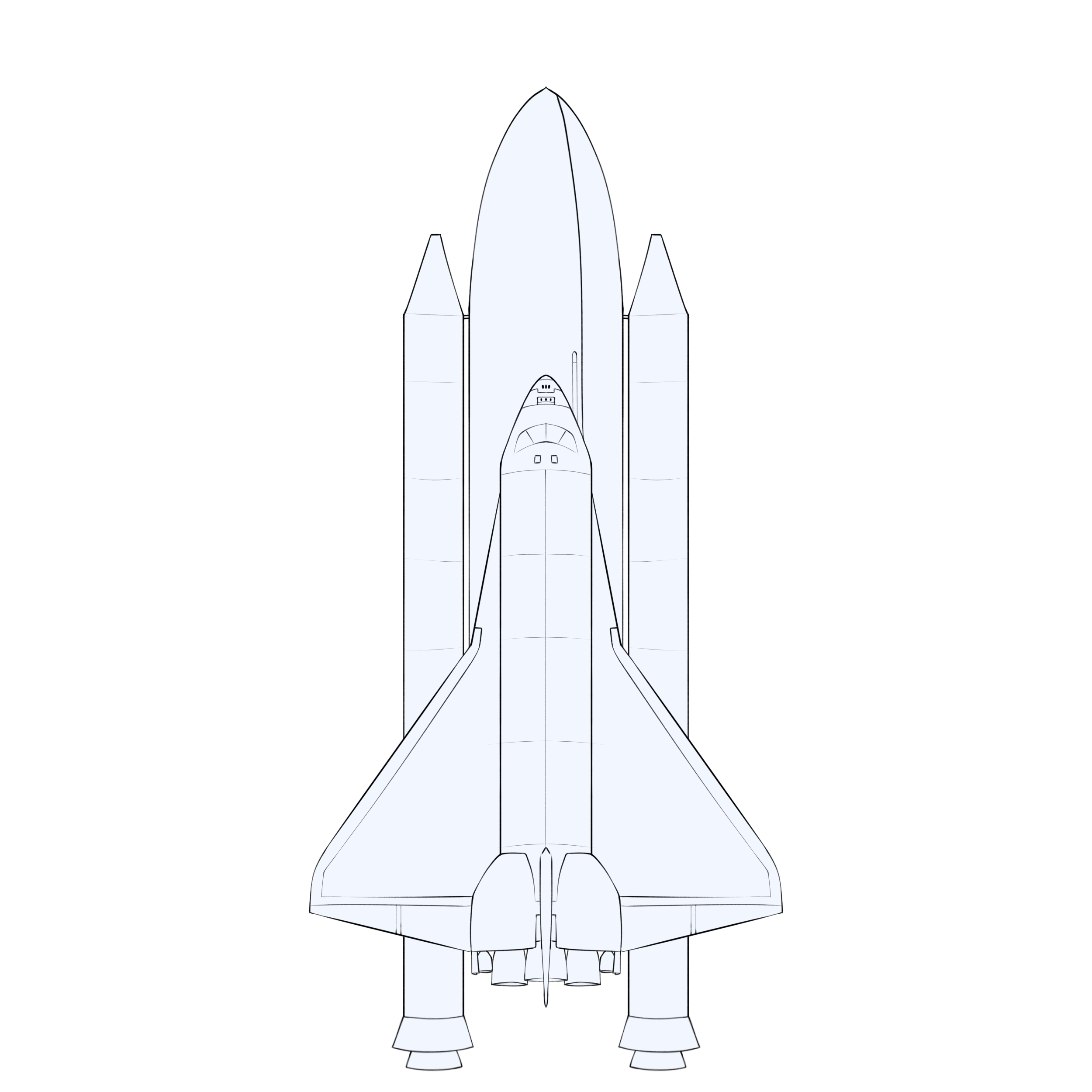 Space Shuttle 1 Lineart - ibisPaint