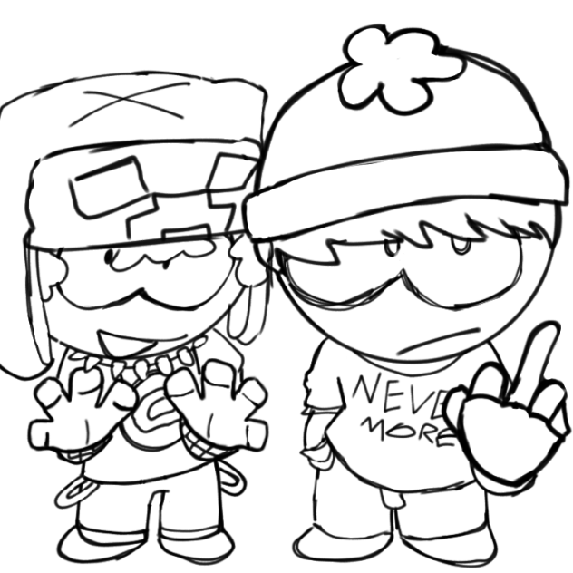 goth stan and scene kyle - ibisPaint