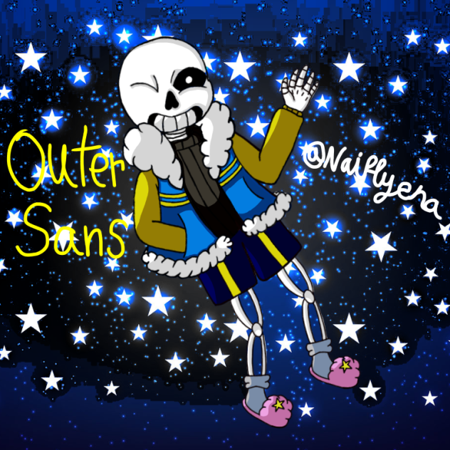 Outertale Outer sans fanart - ibisPaint