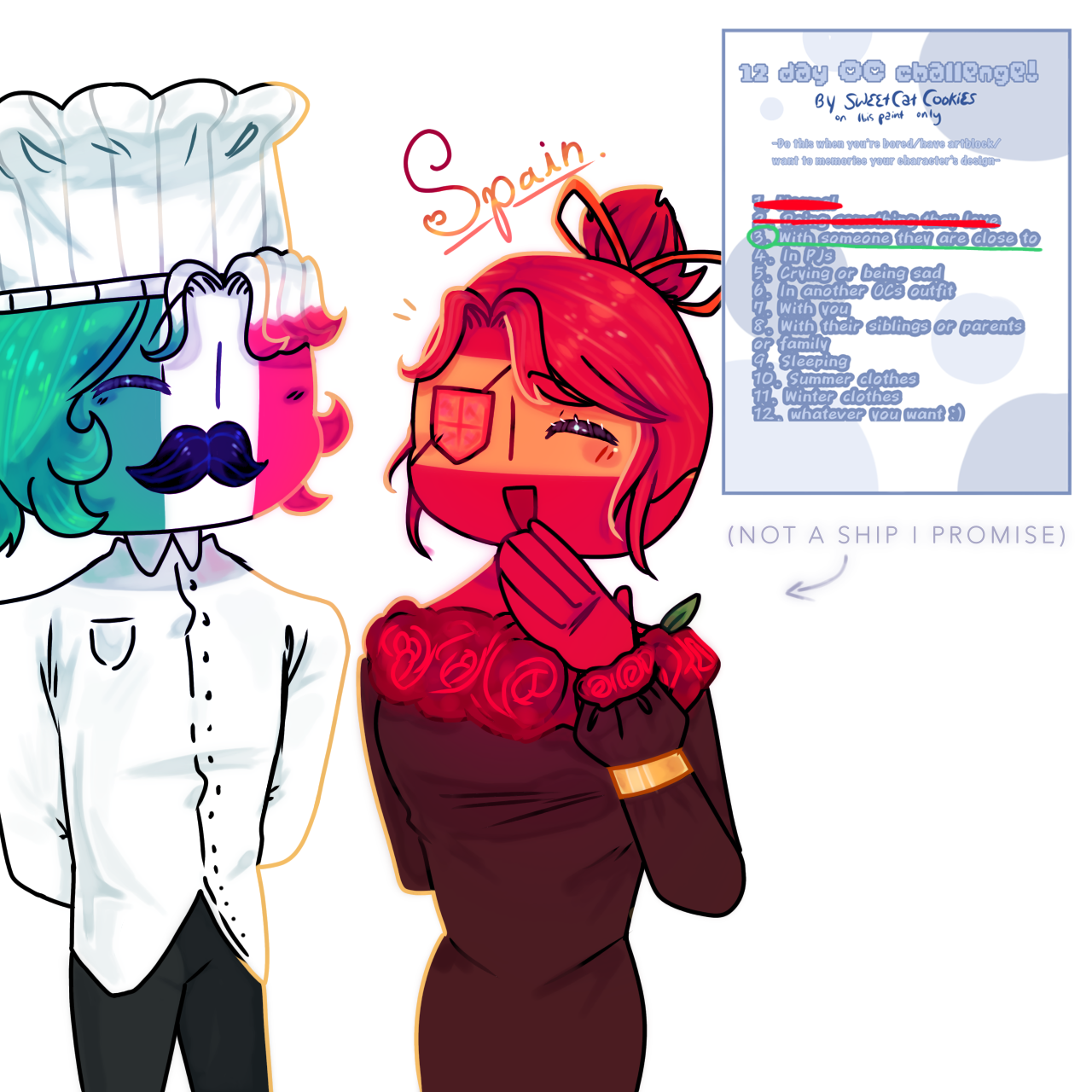 Oc challenge (Italy + Spain!) Day 3 - ibisPaint