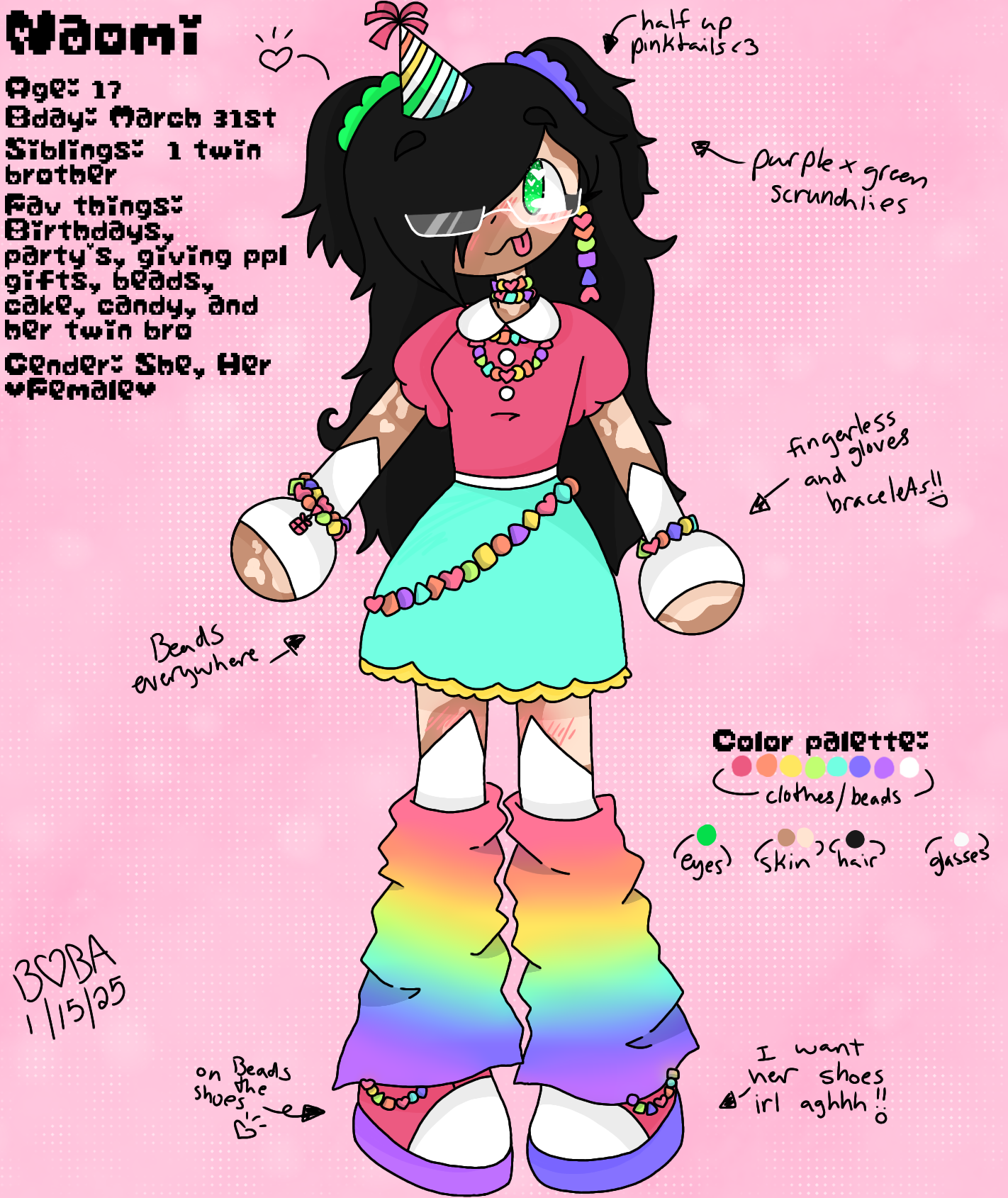 Naomi ref sheet (NEW OC #16) - ibisPaint