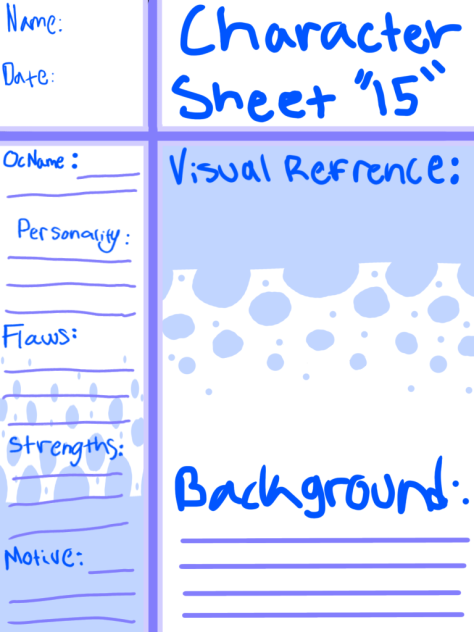 Character sheet for short stories - ibisPaint