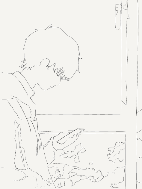 Alone (outline) - ibisPaint