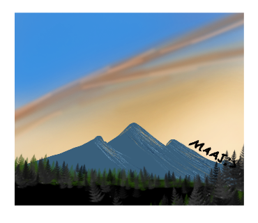 forest mountain - ibisPaint
