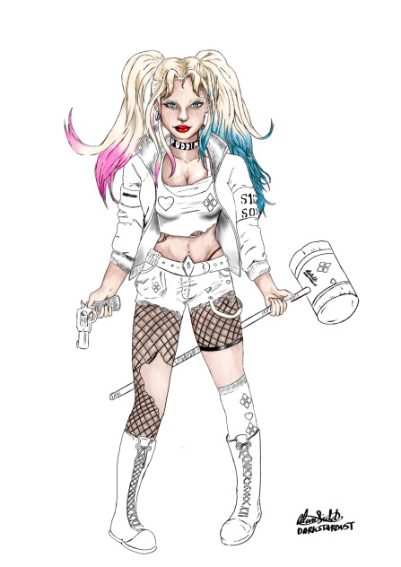 Harley Quinn fanart relined redraw Part2 - ibisPaint