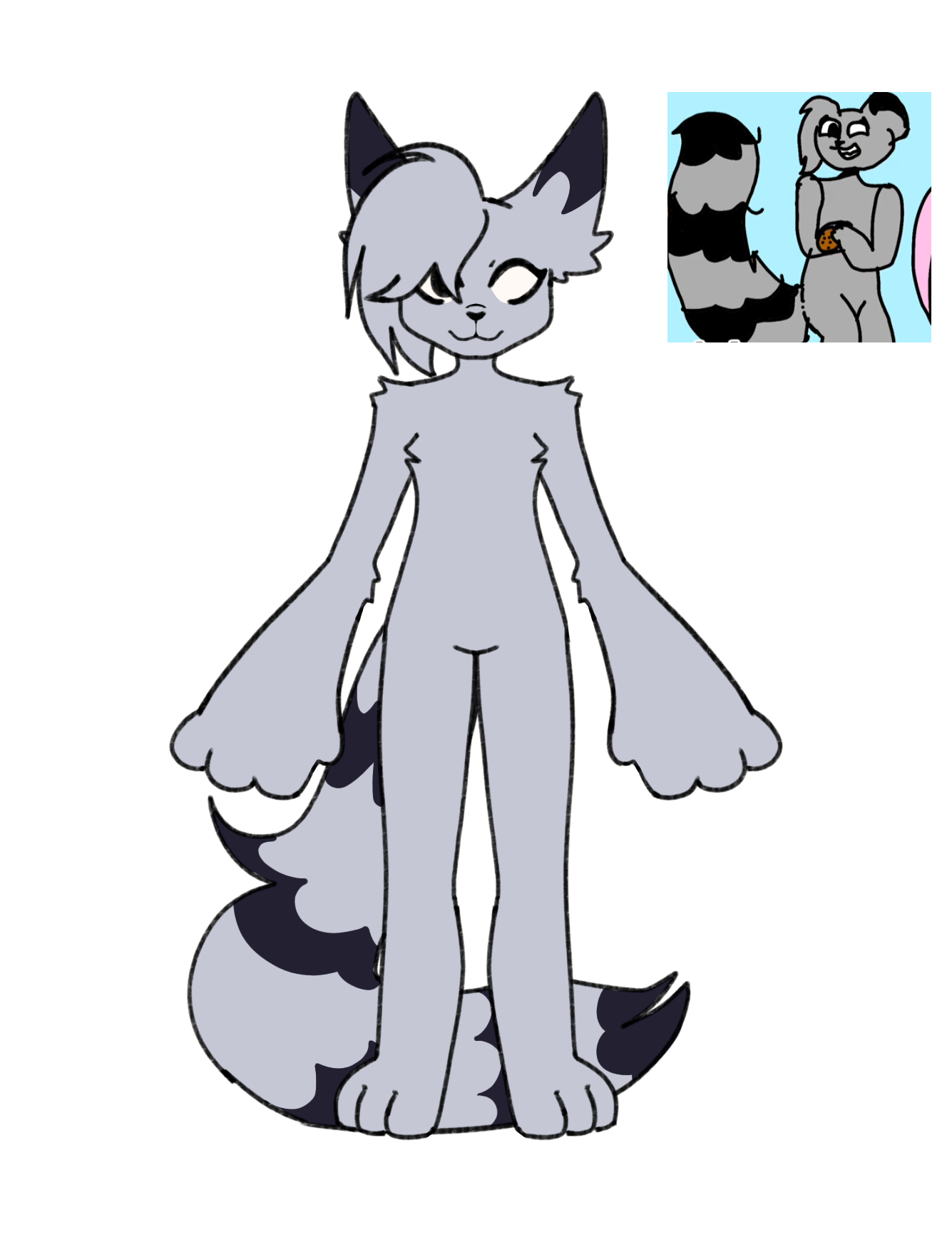 Redrew my first fursona - ibisPaint