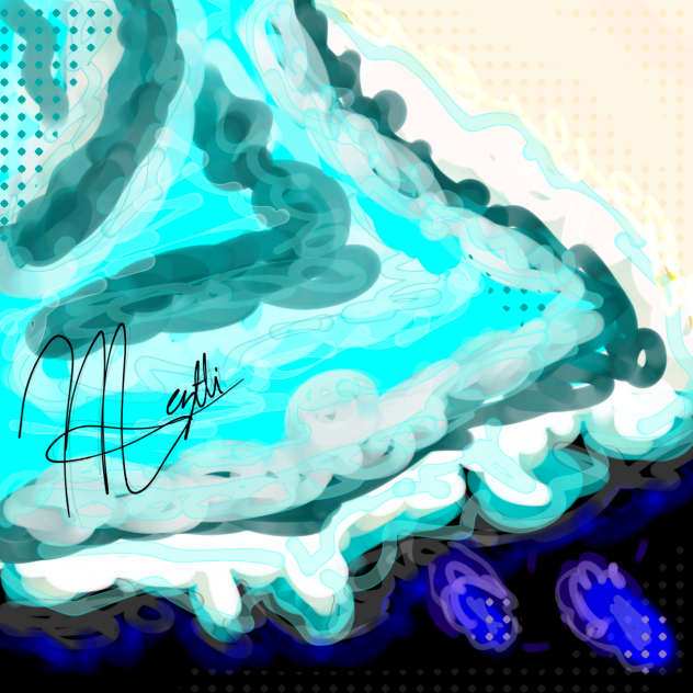 Wave in the beach - ibisPaint