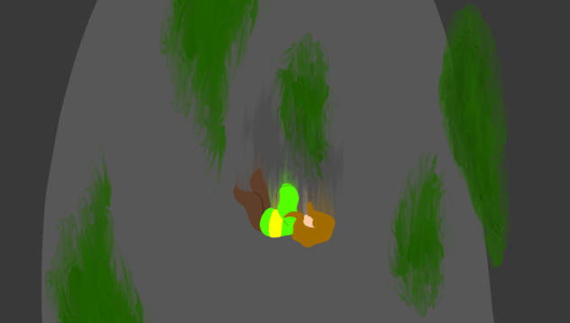 chara falling down in to the underground - ibisPaint