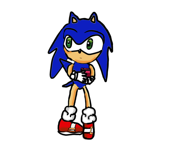 Sonic in sonic adventure art style - ibisPaint
