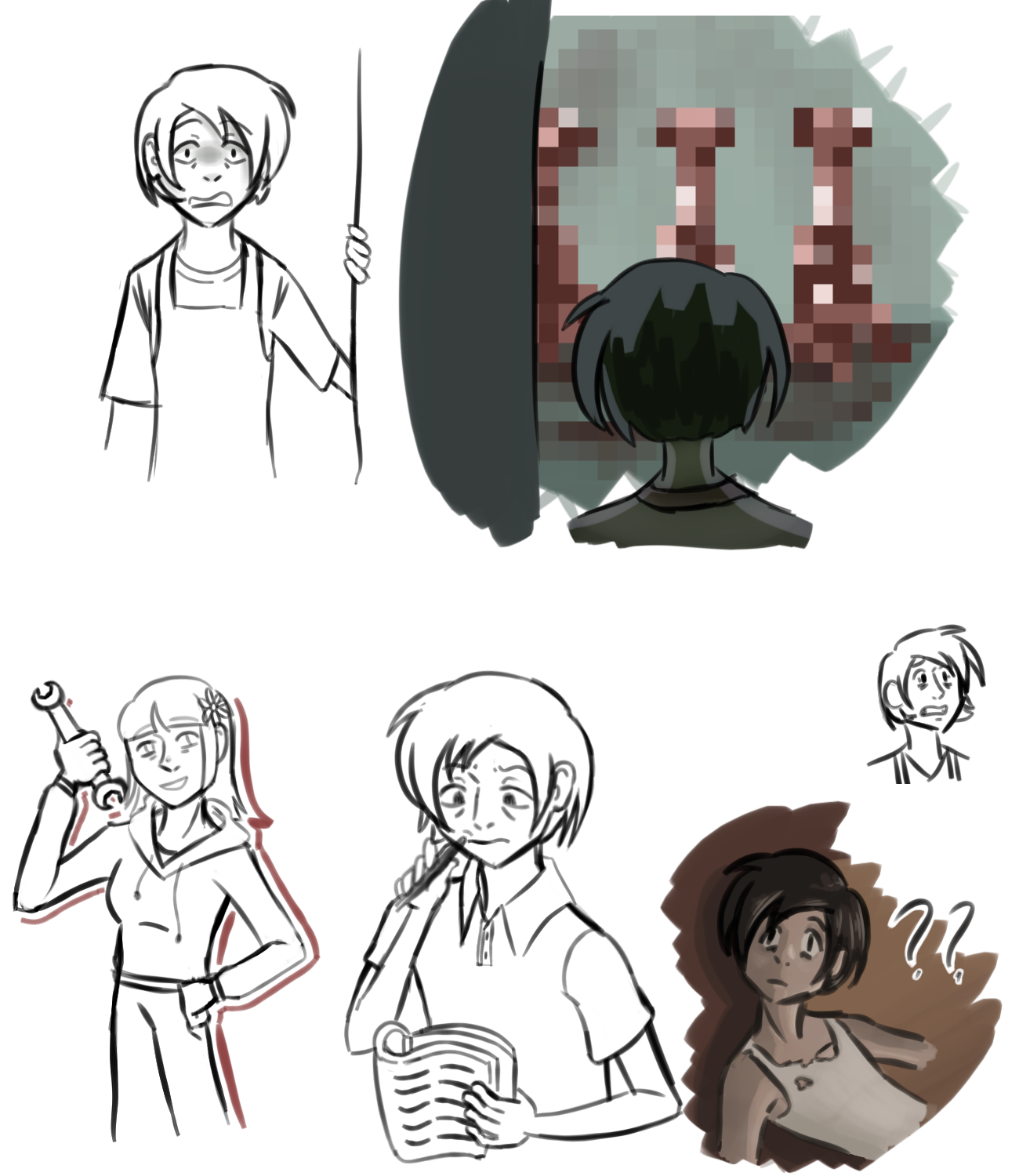 Some doodles about Papa's Canibalia 🍖 - ibisPaint