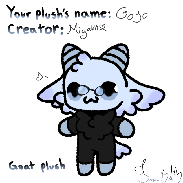 Goat plushh Gojo - ibisPaint
