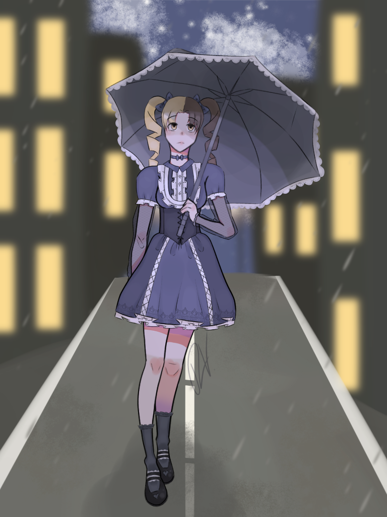 Rainy night - ibisPaint