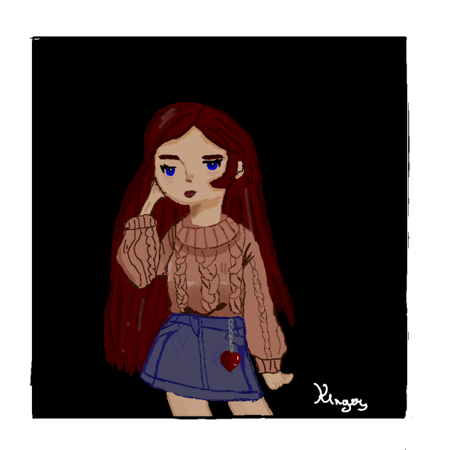 girl stop - ibisPaint