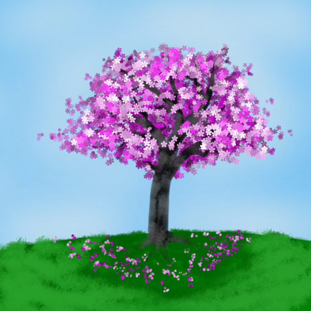 pohon sakura - ibisPaint