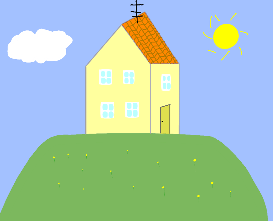 peppa pig's house drawing - ibisPaint