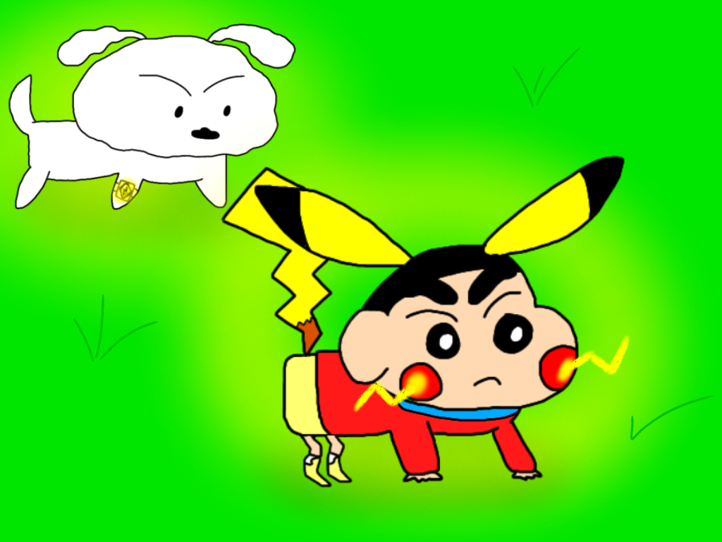 Pikachu-Shin-chan y Nevado. - ibisPaint