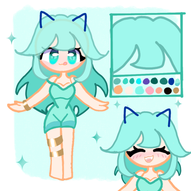 emerald character sheet 💙 - ibisPaint