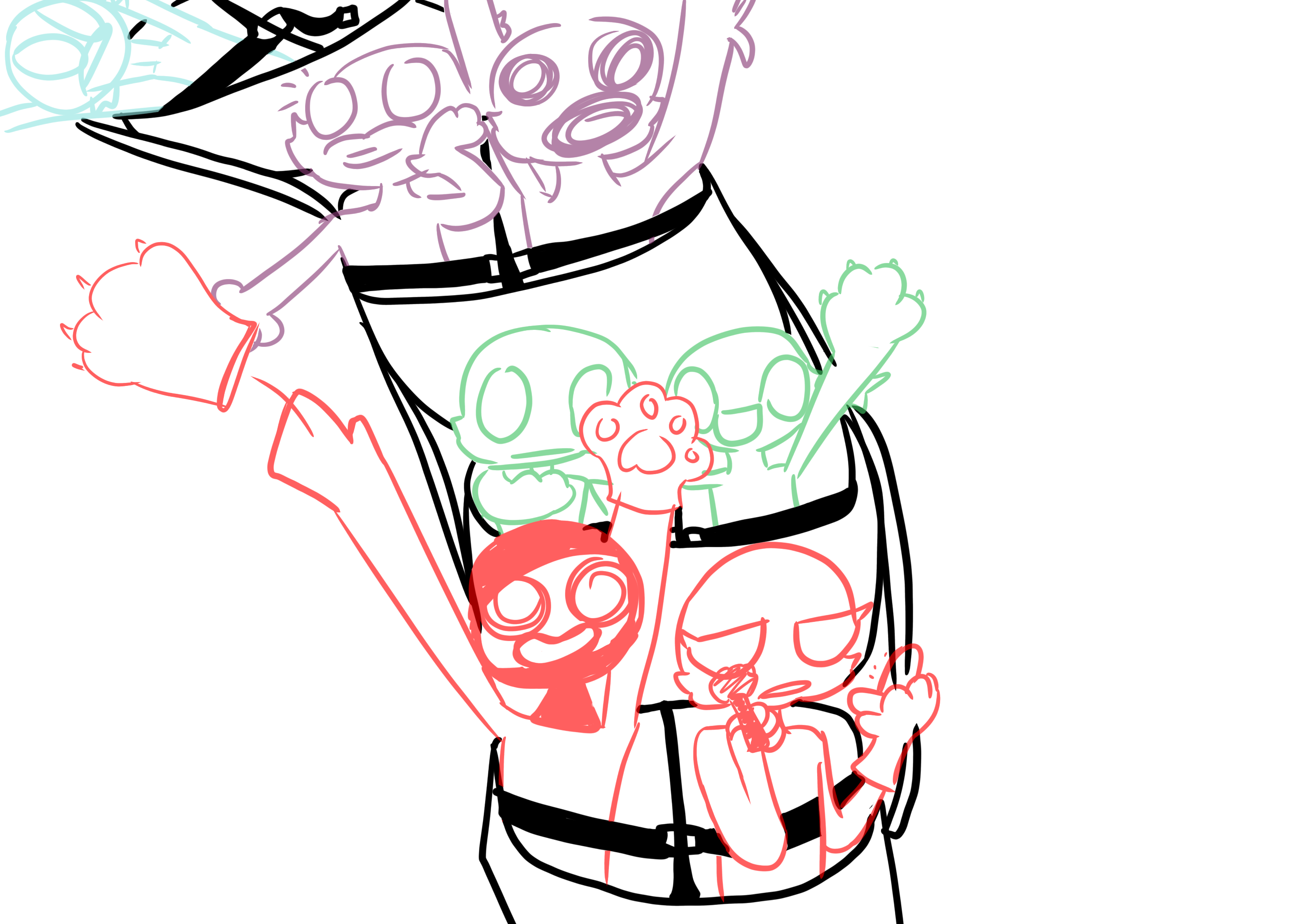 Fursuiting on a rollercoaster collab - ibisPaint