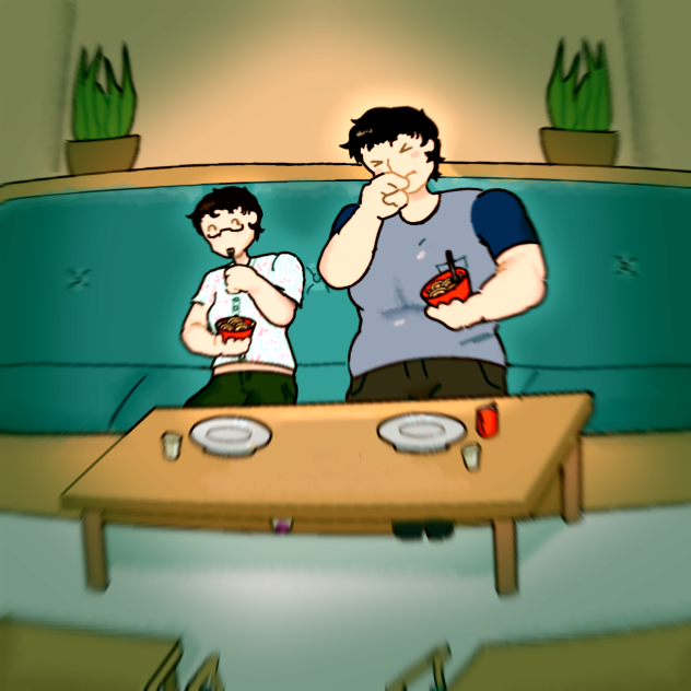 eat noodle - ibisPaint