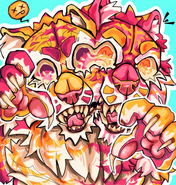 Two-Headed tiger - ibisPaint