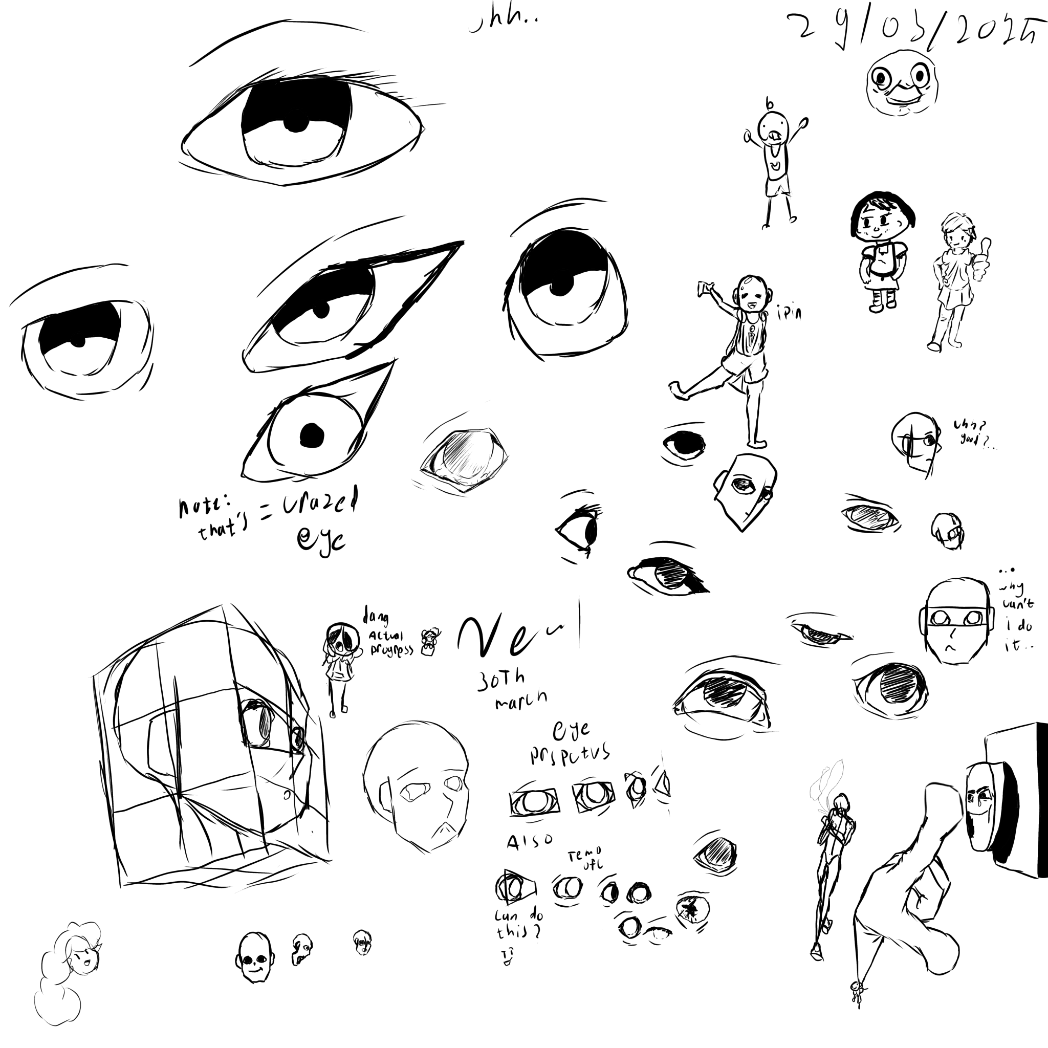 Eye practice & random doodles - ibisPaint