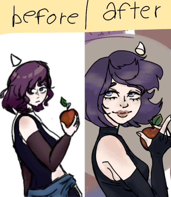 Before and after - ibisPaint