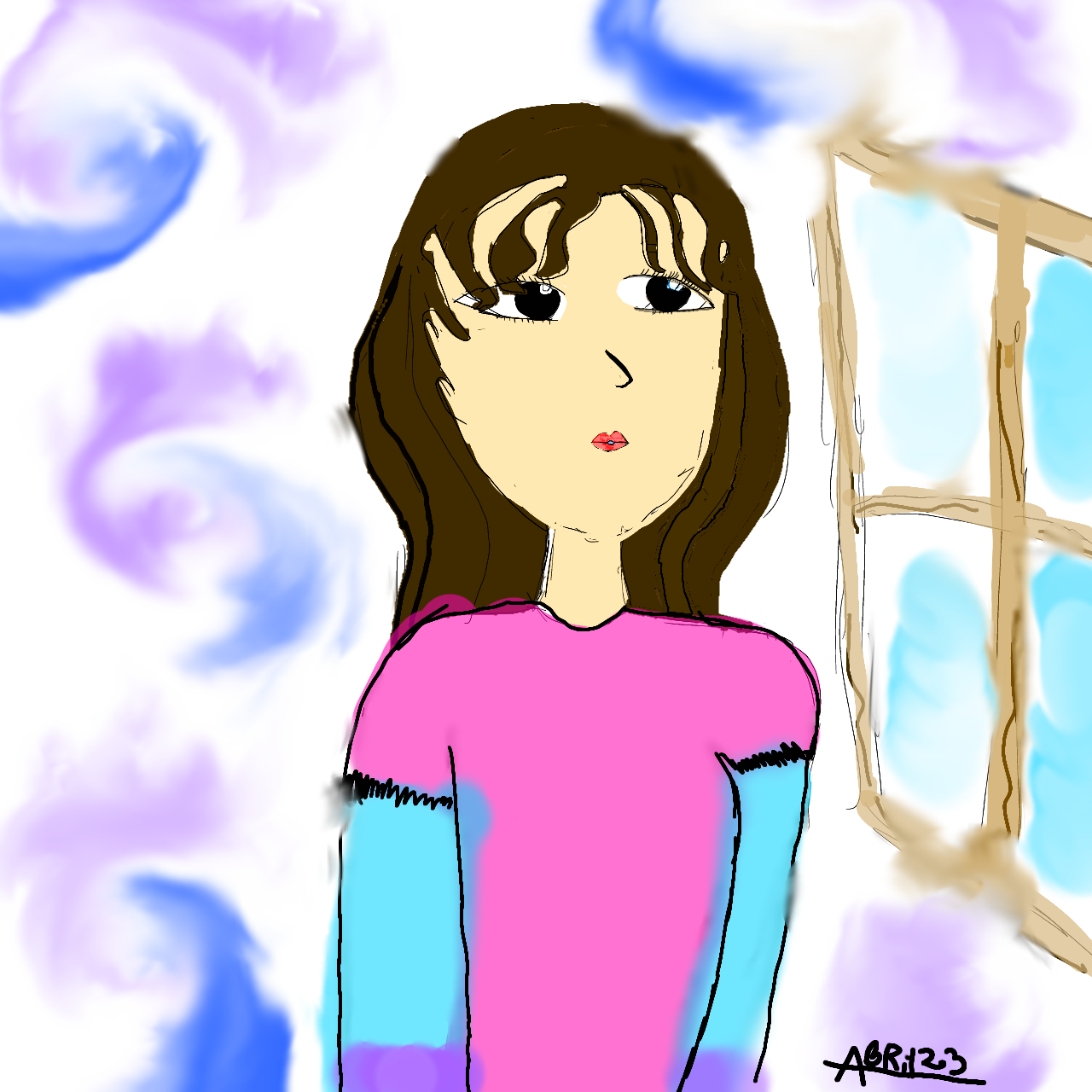 la chica de la ventana - ibisPaint