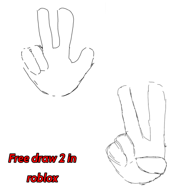 Hands I drew in free draw 2 in roblox - ibisPaint