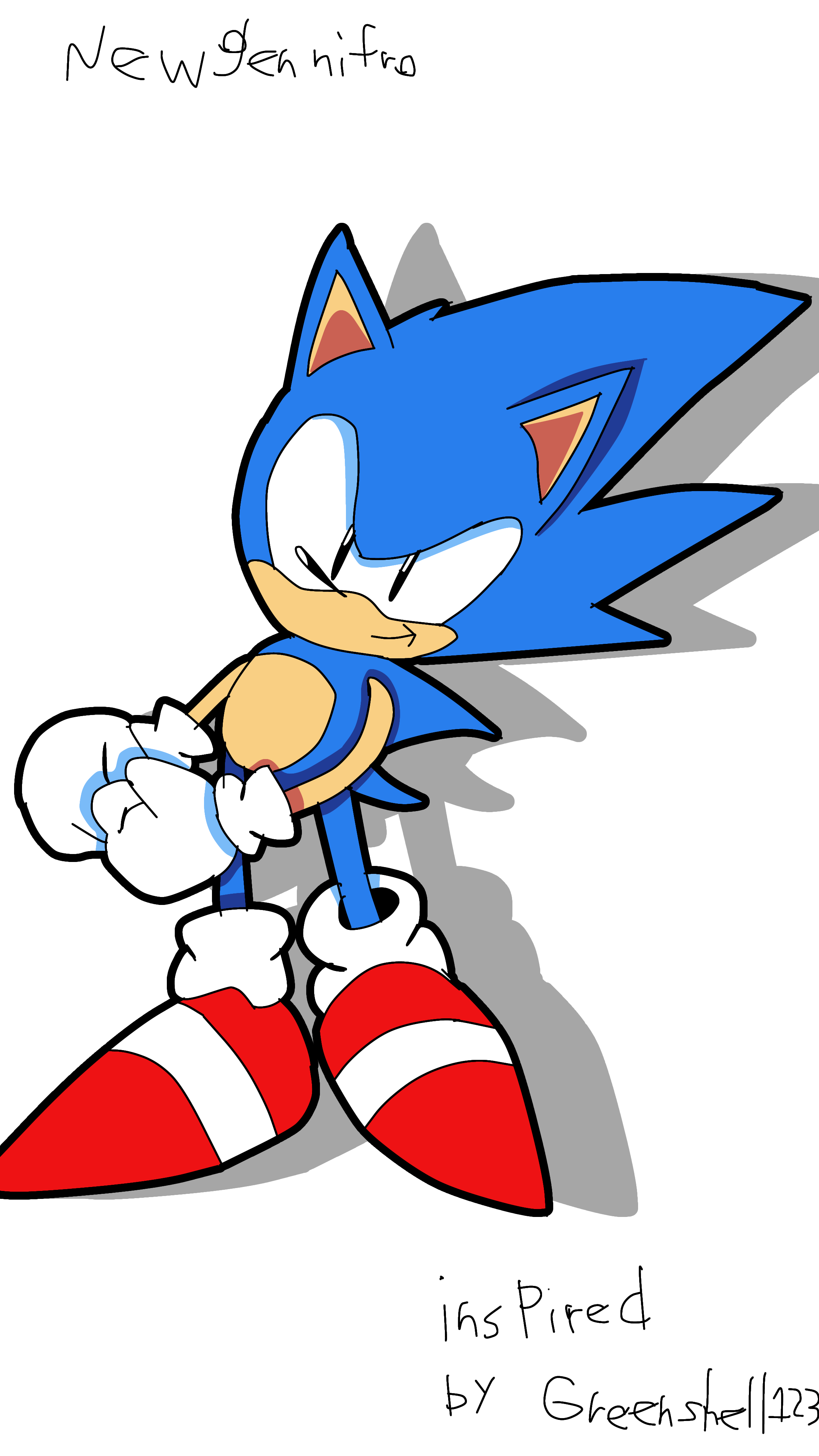 Classic sonic adventure pose - ibisPaint