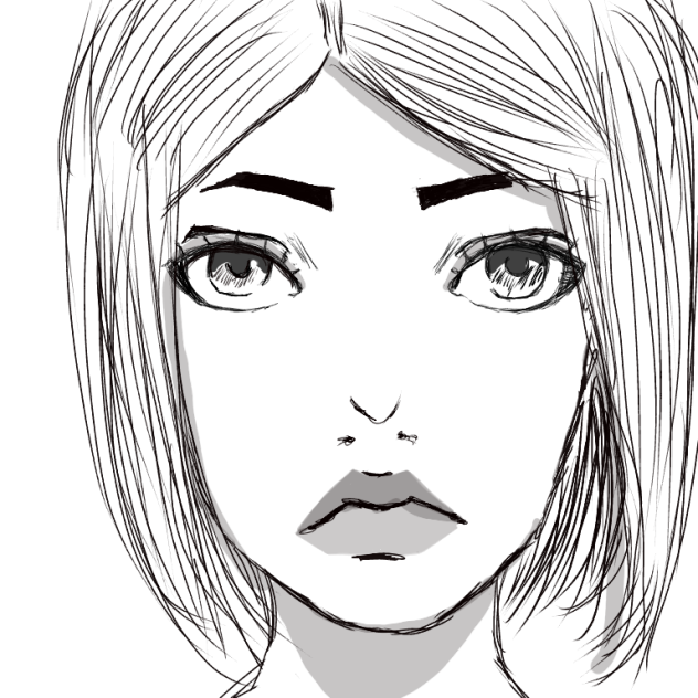 girl rough draft - ibisPaint