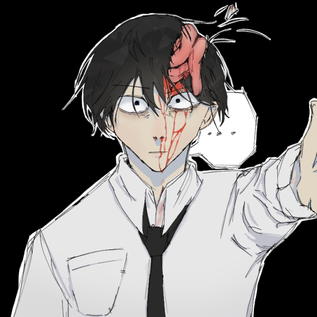 a guy in Chainsaw man - ibisPaint