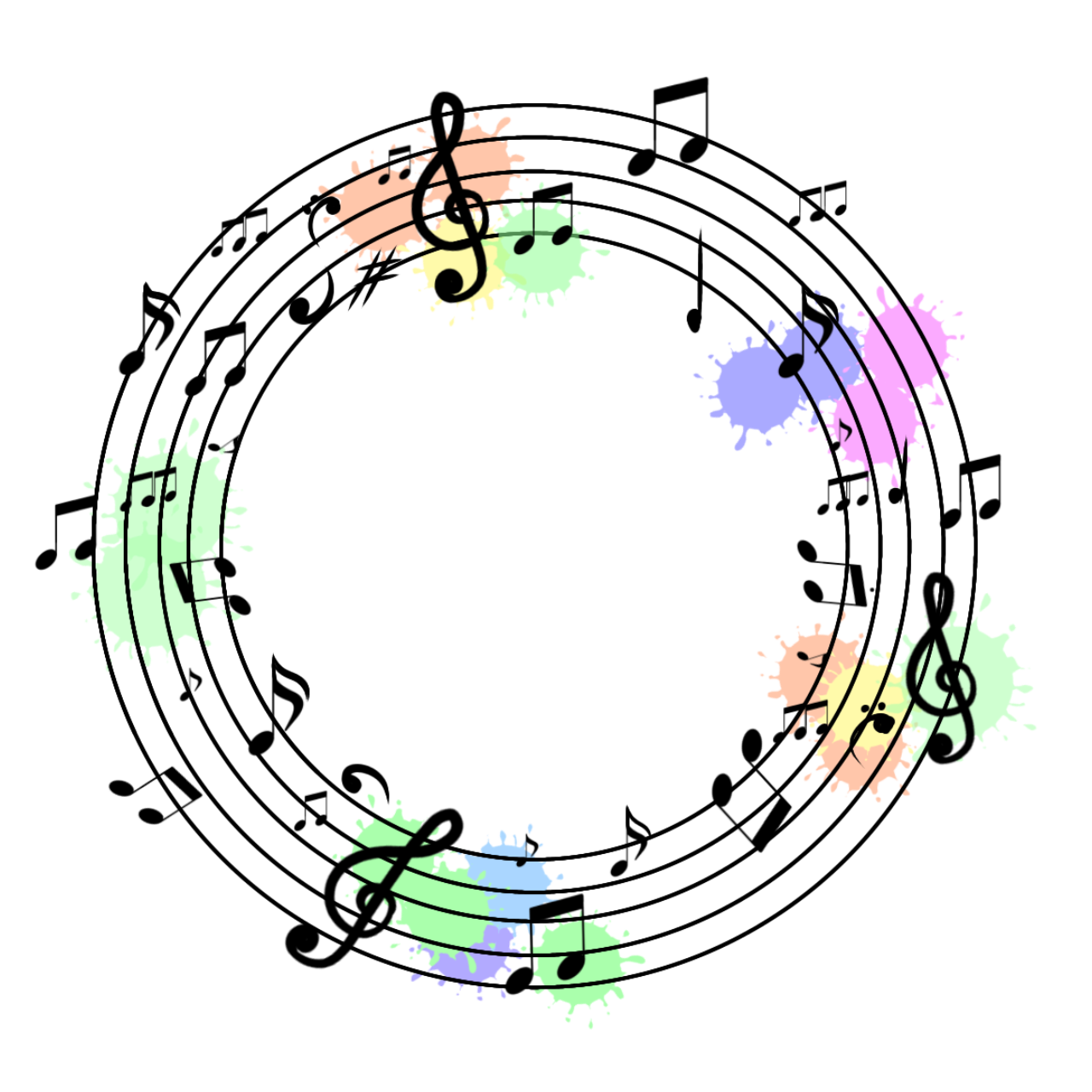 colorful concert poster border - ibisPaint