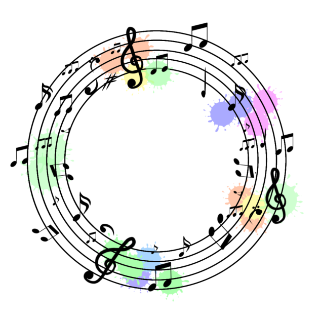 colorful concert poster border - ibisPaint