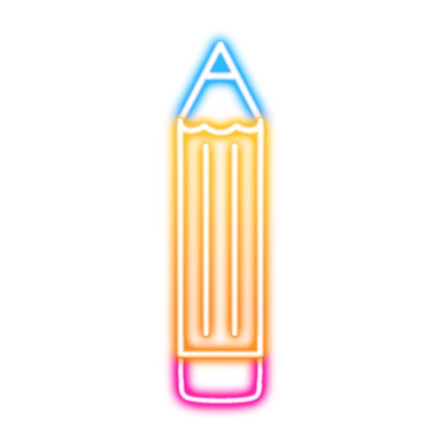 Pencil neon sign - ibisPaint