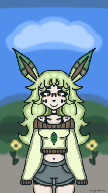 leafeon in human form lmao - ibisPaint