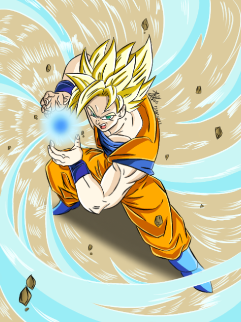 dragon ball goku ssj1 - ibisPaint