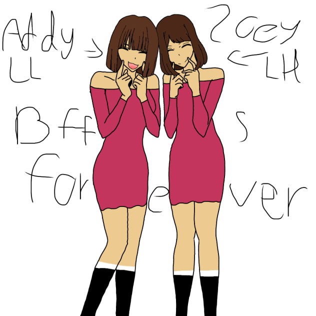 Me and my bestie Addy - ibisPaint