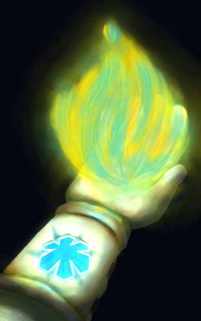 Bluestone-enhanced fire magic - ibisPaint