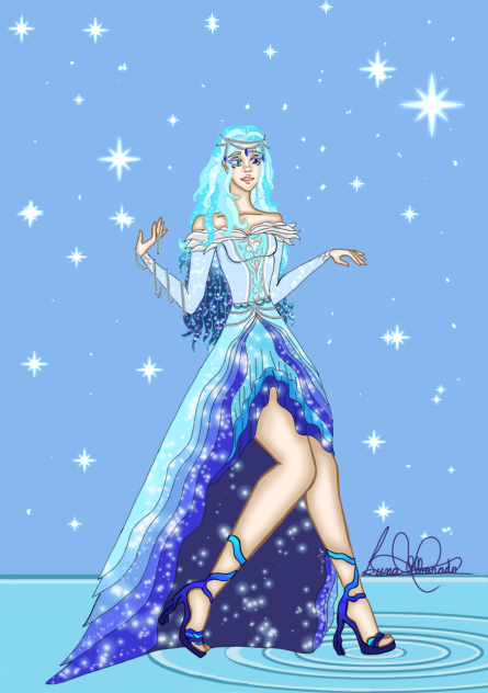 princesa azul - ibisPaint