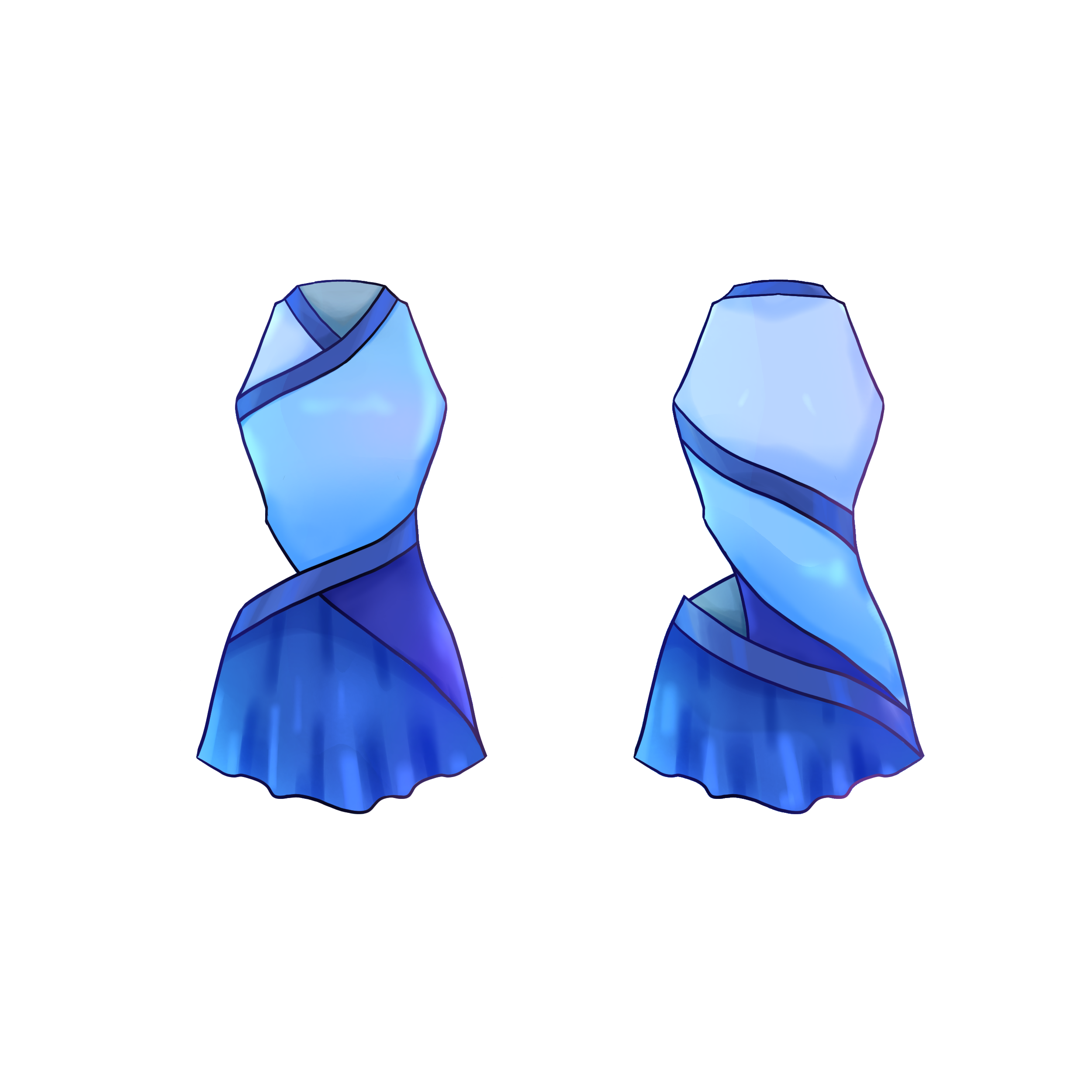 Blue Tennis Dress (front and back) - ibisPaint