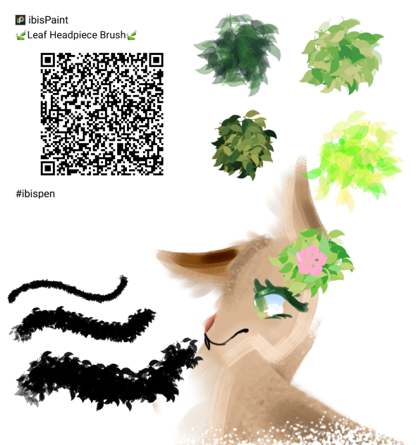 Leaf Headpiece brush QR code - ibisPaint