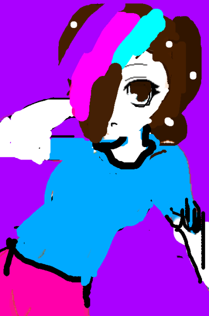 The happy girl Leslie - ibisPaint